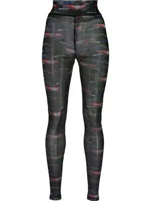 Henrik Vibskov Bird-print Semi-sheer Mesh Leggings - Black