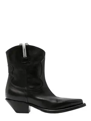 Premiata 50mm Leather Cowboy Boots - Black