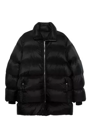 Rick Owens Quilted Recycled Polyamide Turtle Raincoat Black