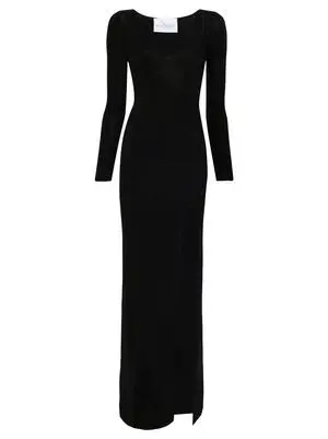 ANA RADU Knitted Maxi Dress - Black