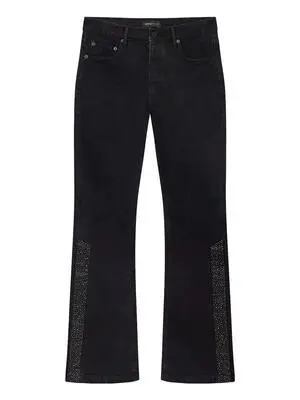 PURPLE BRAND Crystal Flared Jeans - Black