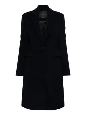 Pinko Single-breasted Coat - Blue