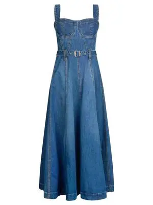 Liu Jo Denim Bustier Dress - Blue
