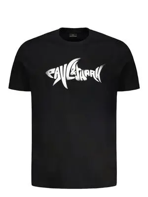 Paul & Shark Shark Graffiti-print Cotton T-shirt - Black