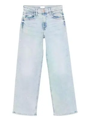 MOTHER The Spinner Zip Sneak Jeans - Blue