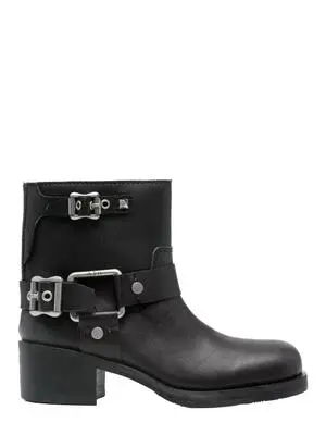 Ash 50mm Leather Boots - Black