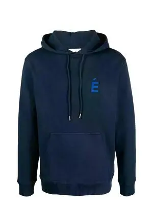 Études Studio Logo-patch Organic Cotton Hoodie - Blue