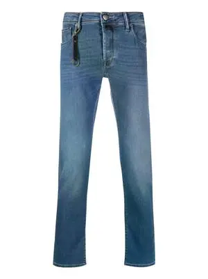 Incotex Slim-cut Jeans With Logo Patch - Blue