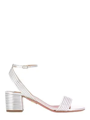 AQUAZZURA Sundance 50mm Metallic Sandals - Silver