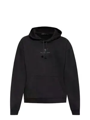 GIUSEPPE ZANOTTI Cotton Drawstring Hoodie - Black