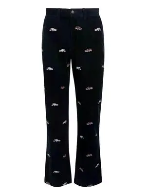 PALACE X Ralph Lauren Embroidered Corduroy Trousers - Blue