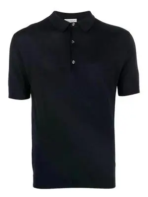 John Smedley Fine-knit Polo Shirt - Blue