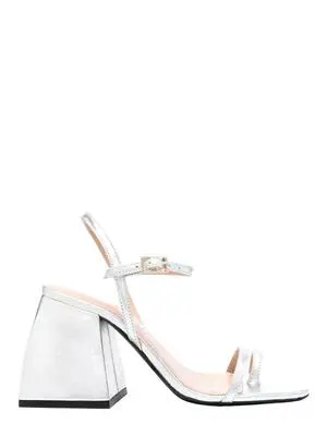 NODALETO 90mm Sally Sandals - Silver