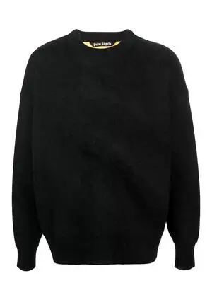 Palm Angels Palm Tree Intarsia-knit Wool Sweater - Black