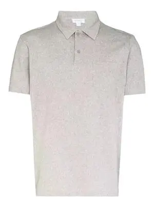 Sunspel Short-sleeve Polo Shirt - Grey