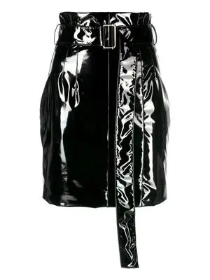 Philosophy Di Lorenzo Serafini Faux-leather Mini Skirt - Black