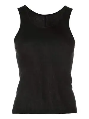 Wardrobe.NYC Ribbed Slim-fit Tank Top - Black