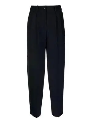 Tommy Hilfiger Pleated Tapered Wide-leg Trousers - Blue