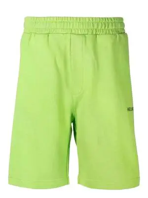 Helmut Lang Logo-print Cotton Track Shorts - Green