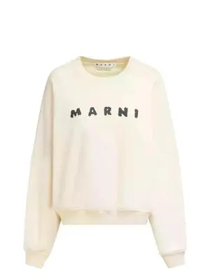 Marni Logo-print Sweatshirt - Neutrals