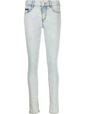 Philipp Plein High-rise Skinny-cut Jeans - Blue