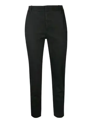 Vince Cropped Slim-fit Chinos - Black