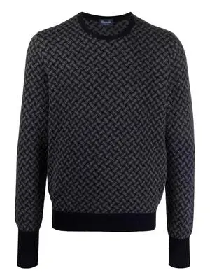 DRUMOHR Pattern-jacquard Knit Jumper - Grey