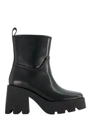 NODALETO Bulla Rainy Leather Boots - Black