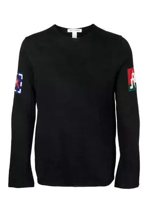 Comme Des Garçons Intarsia-knit Sweater - Black
