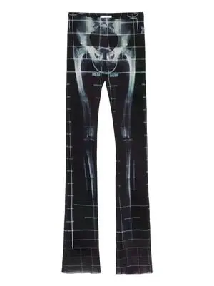 JEAN PAUL GAULTIER Squeletor Flared Trousers - Black