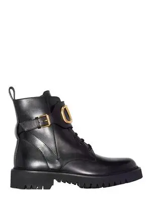 Valentino Garavani Vlogo Signature Combat Boots - Black