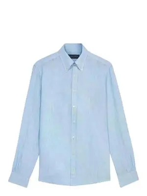 Brooks Brothers Linen Shirt - Blue