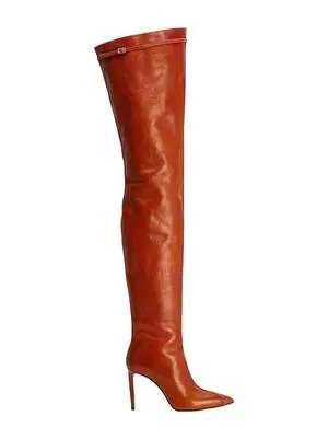 AMI Paris Over-the-knee Leather Stiletto Boots - Brown
