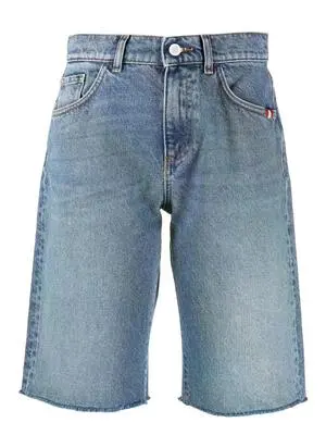AMISH SUPPLIES Haley Knee-length Denim Shorts - Blue