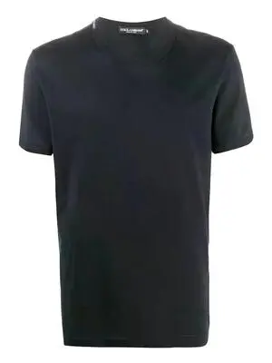 Dolce & Gabbana Logo Label V-neck T-shirt - Blue