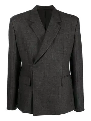 Prada Double-breasted Tailored Blazer - Grey