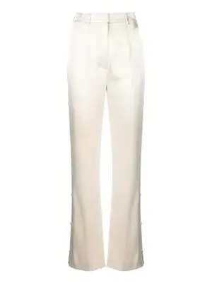 Nanushka Felina Side-button Satin Pants - Neutrals