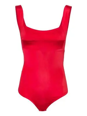 ATU BODY COUTURE Square-neck Technical Jersey Bodysuit - Red