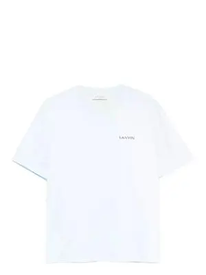 LANVIN Logo-embroidered T-shirt - Blue