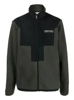 COUNTY OF MILAN Logo-print Zip-fastening Jacket - Black