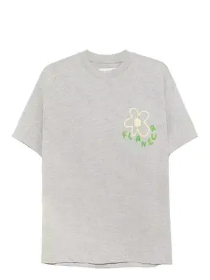 FLANEUR Blossom-print T-shirt - Grey