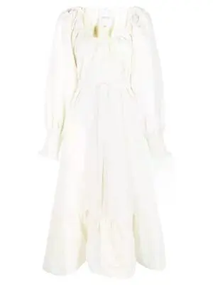 PATOU Tiered Maxi Dress - Neutrals