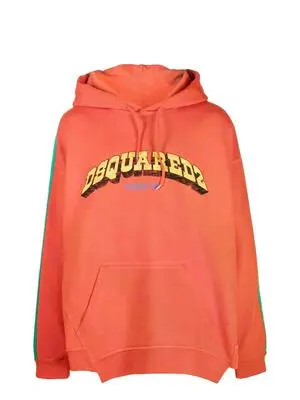 Dsquared2 Logo-print Cotton Hoodie - Orange