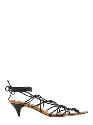 Khaite Arden 45mm Sandals - Black
