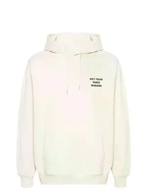 Drole De Monsieur Logo-print Cotton Hoodie - Neutrals