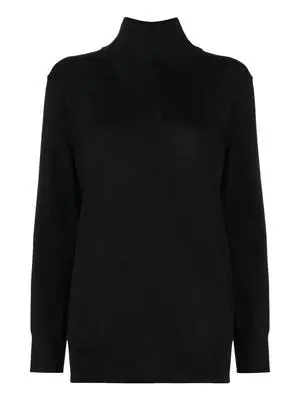 JIL SANDER Ribbed-knit Wool Jumper - Black