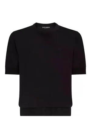 Dolce & Gabbana Logo-embroidered T-shirt - Blue