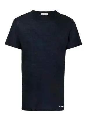 JIL SANDER Crew-neck Fitted T-shirt - Blue