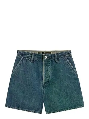 JIL SANDER High-rise Denim Shorts - Blue