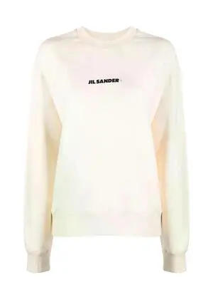 JIL SANDER Logo-print Cotton Sweatshirt - Neutrals